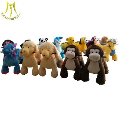 China Hansel animal riding for kids coin operated  plush walking nimal game machine for sale