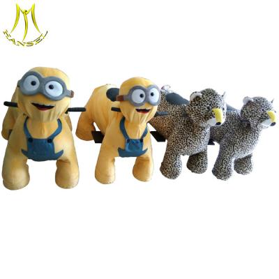 China Hansel walking zoo ride battery powered amusement plush animal ride for sale for sale