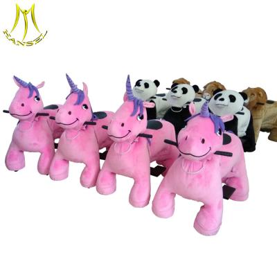 China Hansel motorized plush riding animals coin operated children rides for sale for sale