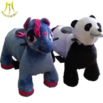 China Hansel entertainment large plush ride toy on wheels electric stuffed animal for sale