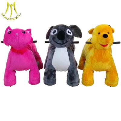 China Hansel factory price amusement electric kids ride on plush animal for events for sale