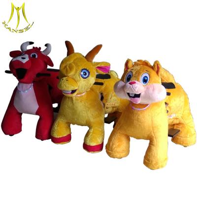 China Hansel carnival rides entertainment large plush ride animal toy on wheels for sale