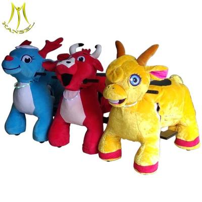 China Hansel amusement luna park equipment animal electronic toy plush ride for adult for sale