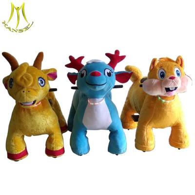 China Hansel wholesale plush 4 wheels kids battery powered animal bikes in Guangzhou for sale
