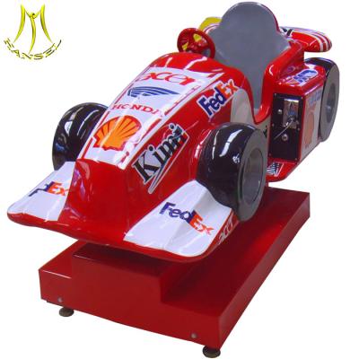 China Hansel Funny toy baby games fiberglass kiddie ride  on racing car for sale for sale