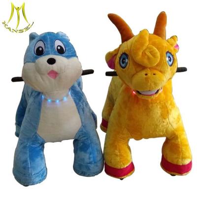 China Hansel indoor amusement park rides kids ride on horse toy plush ride for sale for sale