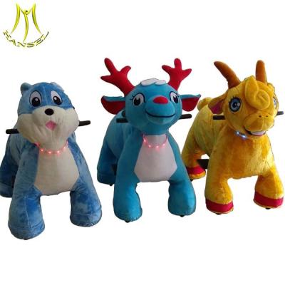 China Hansel poplular electric play equipment safari rideable stuffed animal for mall for sale