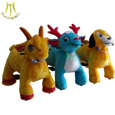 China Hansel safe riding games zoo stuffed animals kiddie ride on animal for park for sale