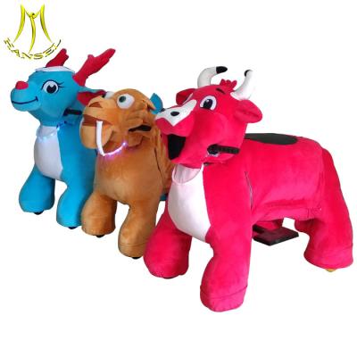 China Hansel children coin operated electric toys motorized plush riding animal for sale for sale