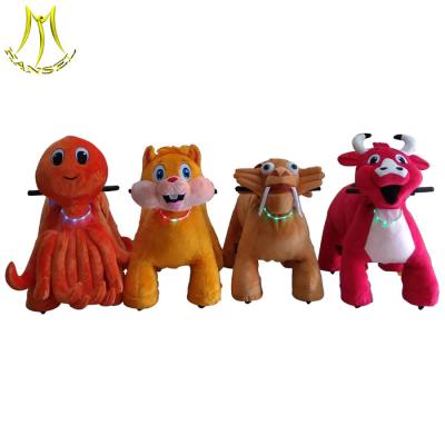 China Hansel fast profits coin operated children ride on plush animal toy car for sale for sale