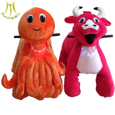 China Hansel factory price amusement walking ride on plush animal toy for park for sale