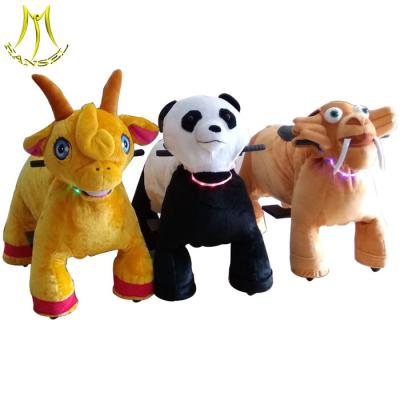 China Hansel amusement game panda riding toys for kids safari animal motorcycle for sale