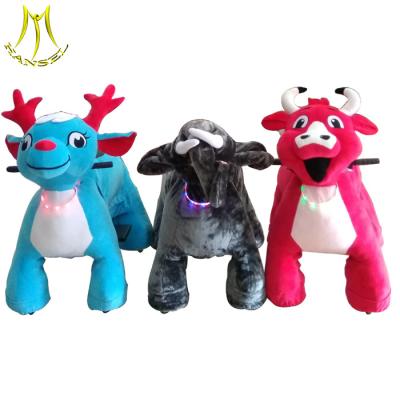 China Hansel hot selling amusement ride electric animal plush toy for children for sale