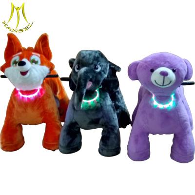 China Hansel large size adults and kids drivable stuffed zoo animal scooter for sale for sale
