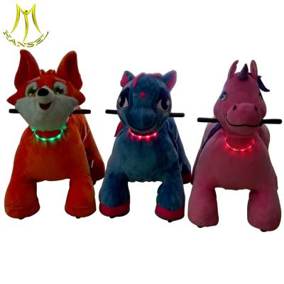 China Hansel plush walking horse toy unicorn motorized animal car plush toy for sale