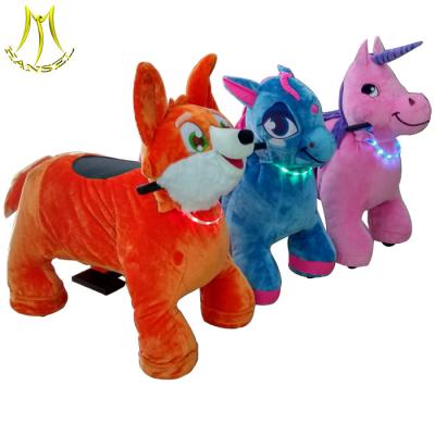 China Hansel children rides for sale mall ride on toys plush electric animal scooters for sale