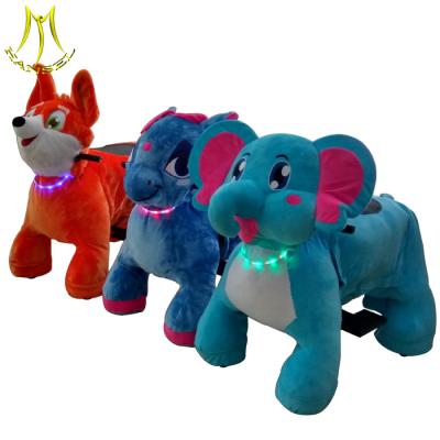 China Hansel Popular battery operated mental frame plush electrical animals car ride for sale