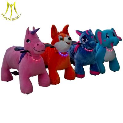 China Hansel 2018 animal electric joy ride electric plush amusement zoo ride wholesale for sale