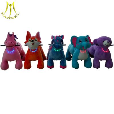 China Hansel  amusement battery toy car kiddy rides stuffed animal chairs for kids for sale