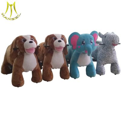 China Hansel amusement equipment musical plush animal ride for kids with light for sale