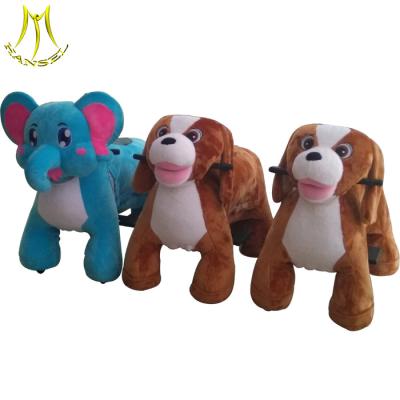 China Hansel wholesale electric toy cars  plush toy rider coin animal for kids for sale