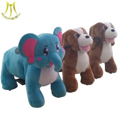 China Hansel guangzhou electric motorized plush animal toy car for outdoor park for sale