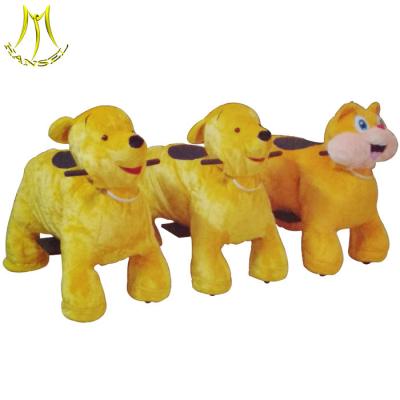China Hansel indoor kids amusement rides plush walking horse toy for kids for sale