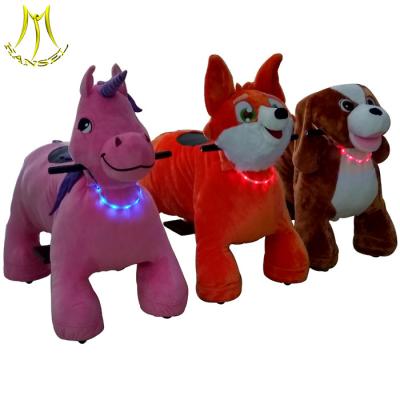 China Hansel battery operated ride on toy wheels game animal scooters for kids for sale