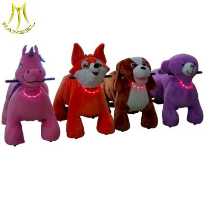 China Hansel wholesale plush animal electronic petting zoo horse toy for kids for sale