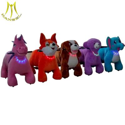 China Hansel  coin operated plush outdoor ride walking animals for mall for sale