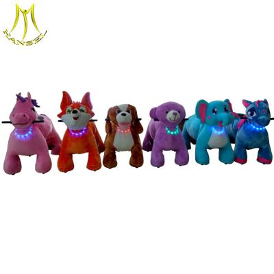China Hansel naughty castle playground ride on plush animal electric scooter for sale for sale