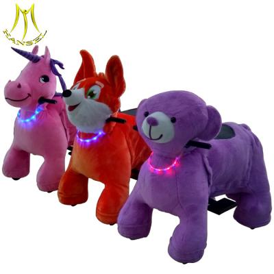 China Hansel safari kids indoor fun land games happy plush motorized animals for sale for sale