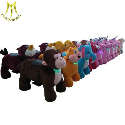 China Hansel indoor playground battery operated animal stuffed rides for game center for sale