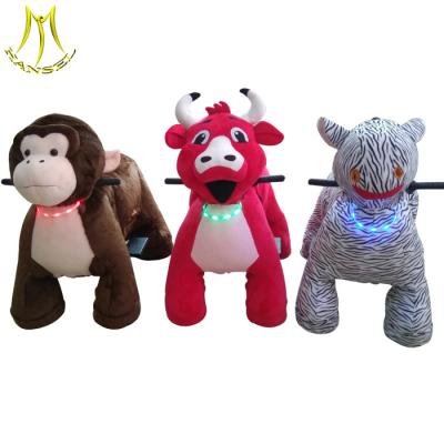 China Hansel mall games stuffed animal toy ride electric ride on animal car for kids for sale