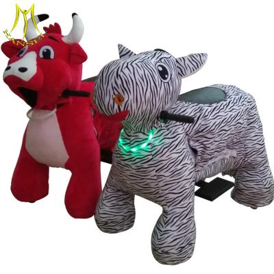 China Hansel wholesale animal riding for kids coin operated bull walking machine for sale