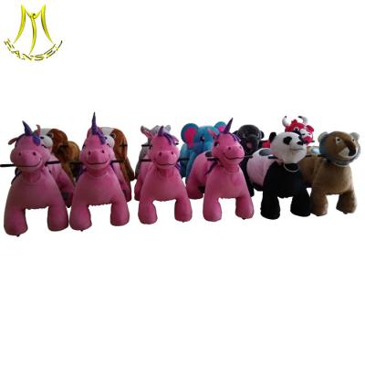 China Hansel   family parites for rent plush animal electric rideable horse with timer for sale