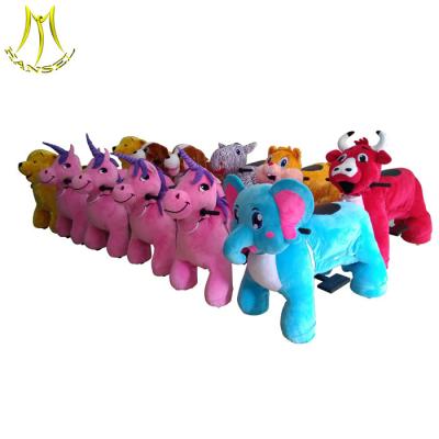 China Hansel 2018 motorized plush animals electric riding toys electronic kid riding horse toy for sale