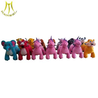 China Hansel  safari kids horse battery plush electrical animal toy car for sale