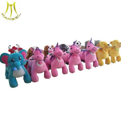 China Hansel  wholesale coin operated plush electric walking horse toy for mall for sale