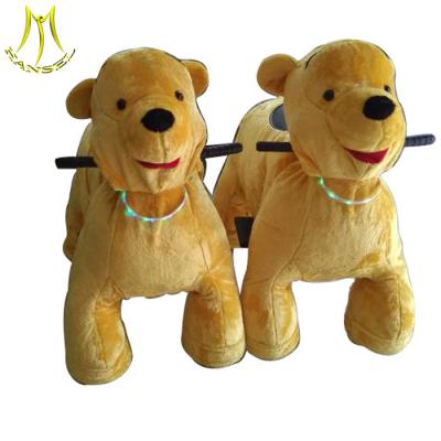 China Hansel low investment high profit business kids ride on soft animal toy for sale