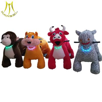 China Hansel wholesale carnival plush animals kids ride on animal toy car for sale