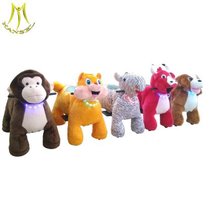 China Hansel amusement outdoor rocking horse ride battery animal toy car for sale