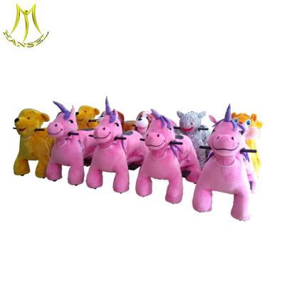 China Hansel  kids ride on animals electric ride on plush electrical animal toy car for sale