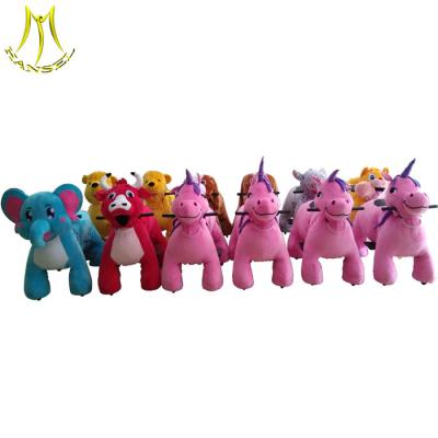 China Hansel plush electrical toy animal riding for mall walking animal toy for kids for sale