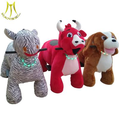 China Hansel playhouses amusement park electric plush motorized animals rides for sale