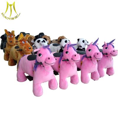 China Hansel wholesale electrical animal plush motorcycle plush ride on toy car for sale for sale