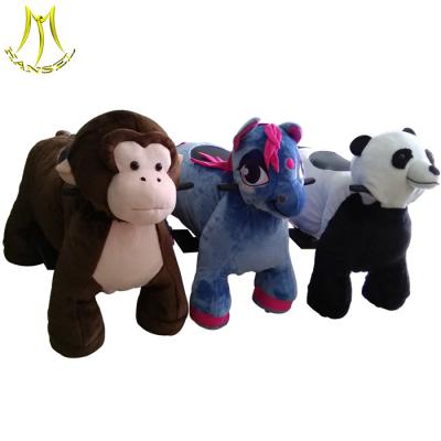 China Hansel  amusement park rides coin operated plush animal kiddie rides for sale