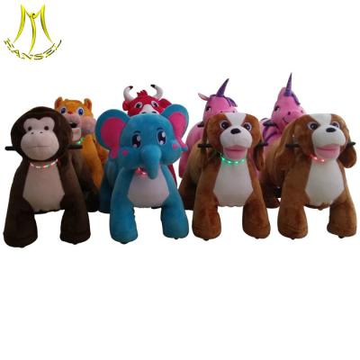China Hansel stuffed animals ride on toys electric coin operation motorized animals for sale