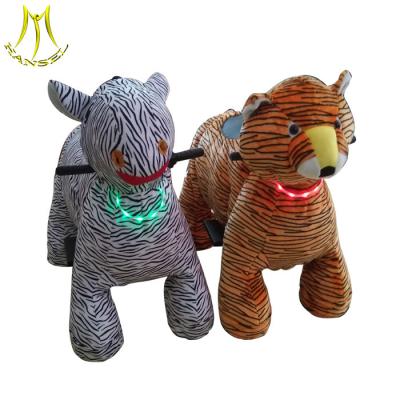 China Hansel wholesale 150kg bearing weight plush electric walking horse toy for mall for sale