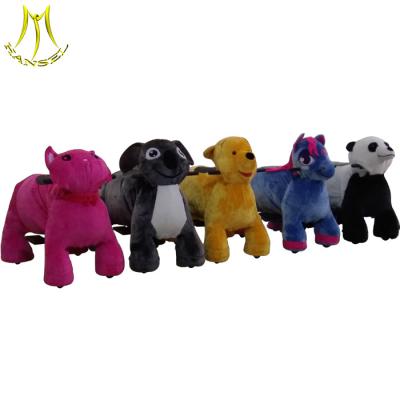 China Hansel electronic game machine children car ride on toy bike plush riding animals for sale